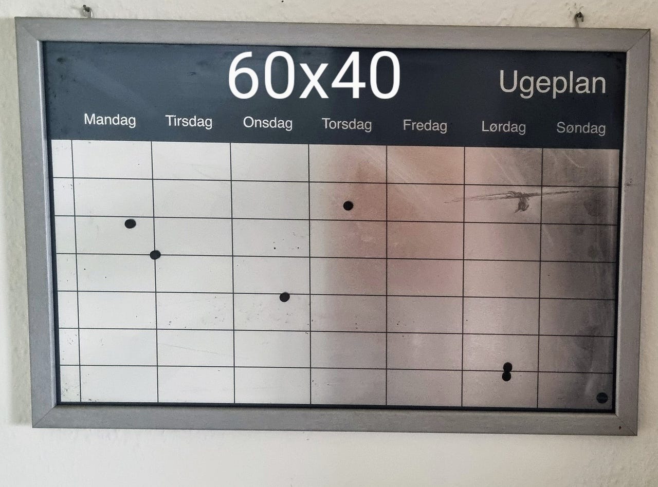 Uge plan tavle | DBA