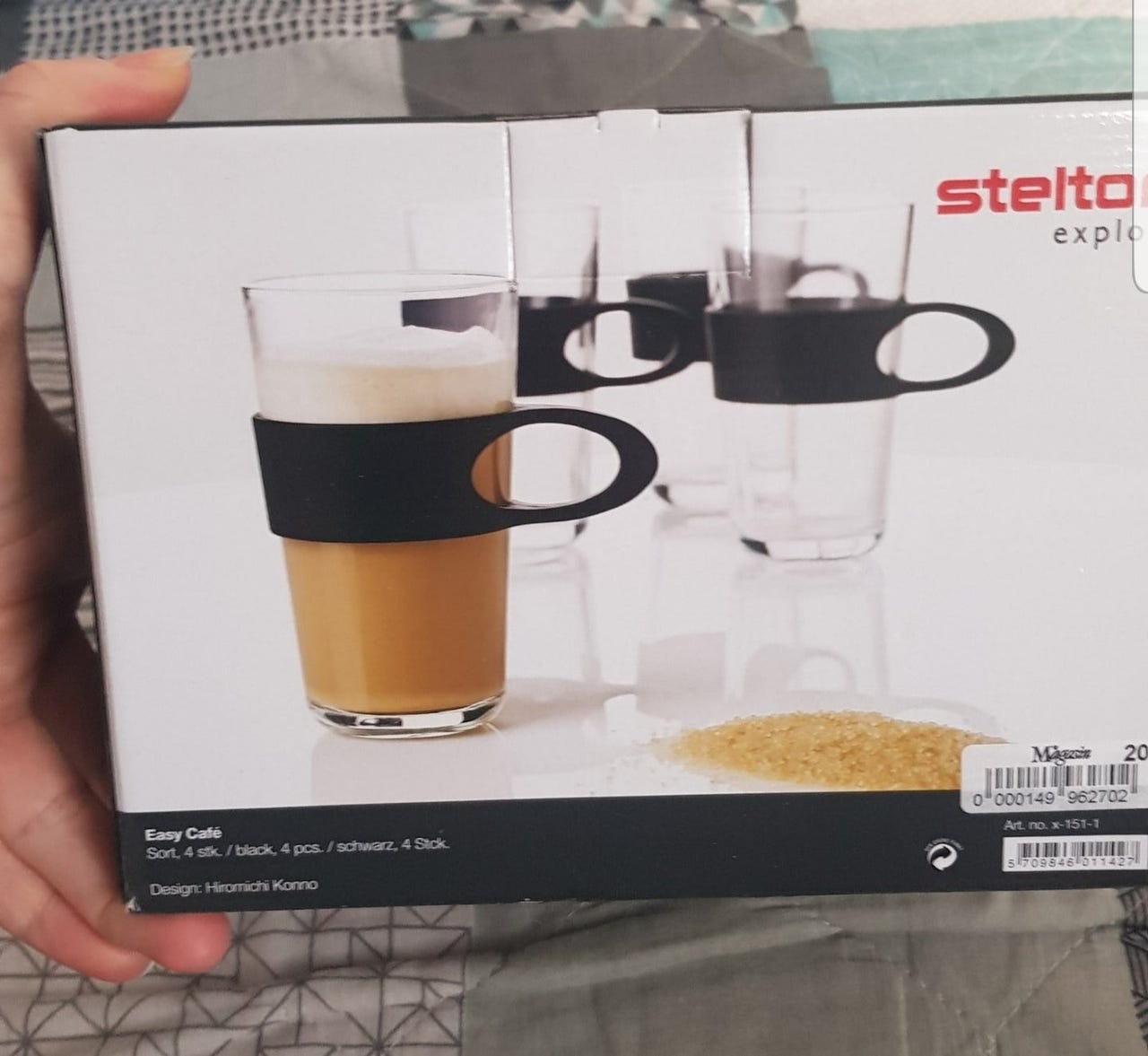 Glas, Easy Cafe kaffe glas ny nye, Stelton | DBA