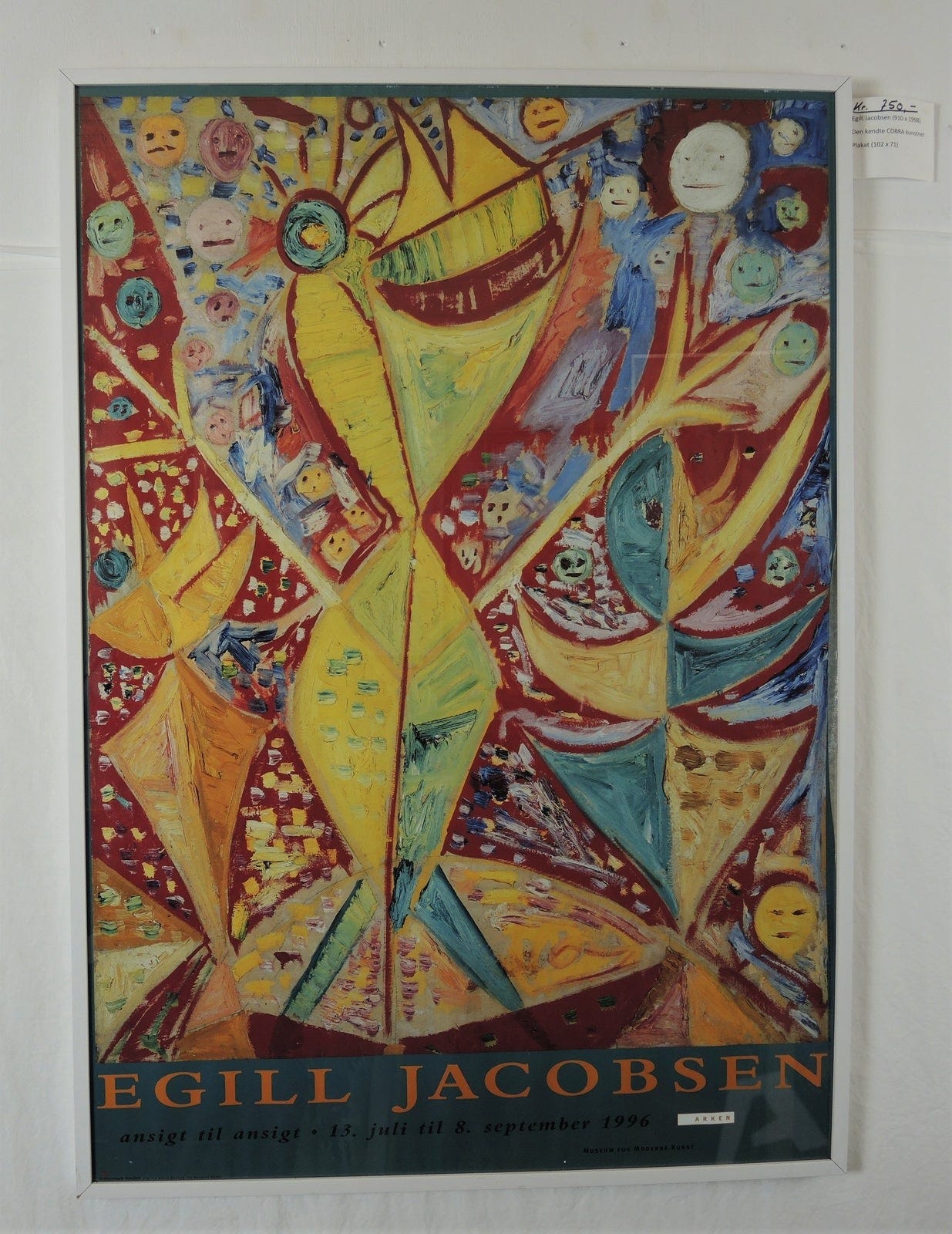 Egill Jacobsen COBRA kunstner, plakat 1996 ARKEN - høj kvalitet. | DBA