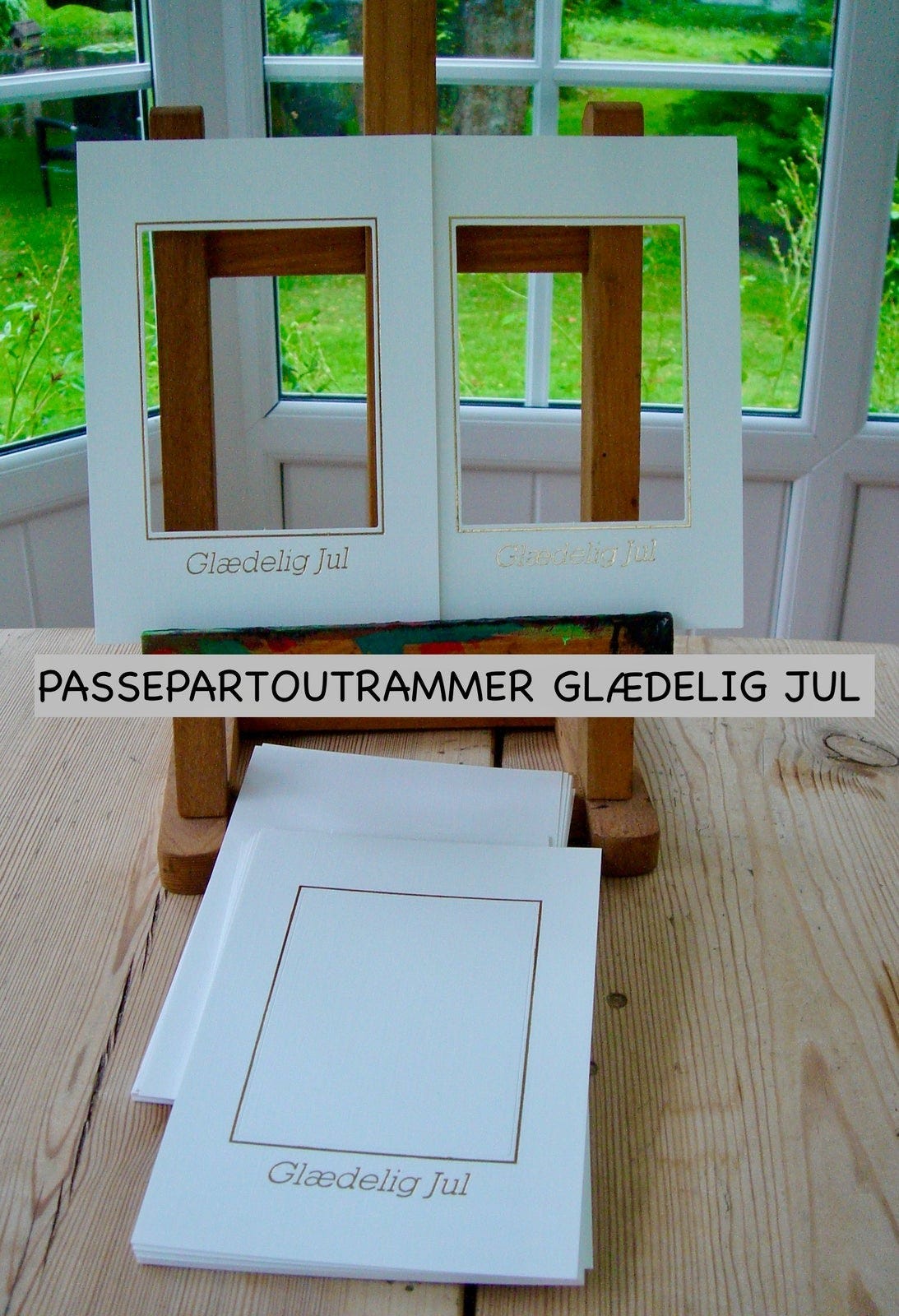 GLÆDELIG JUL Passepartoutrammer - Julekort - Jul, Rammer, Kartonramme | DBA