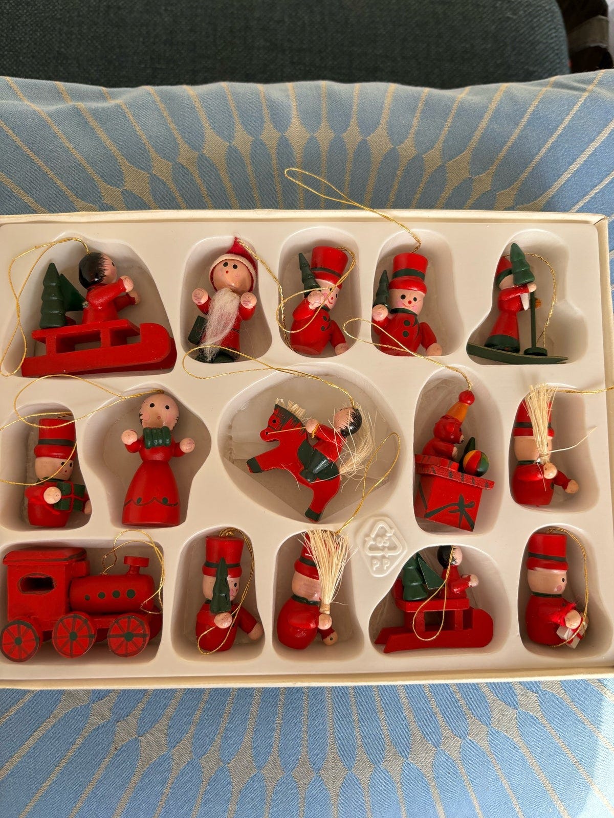 15 styk ældre træ julepynt, juleophæng, jul | DBA