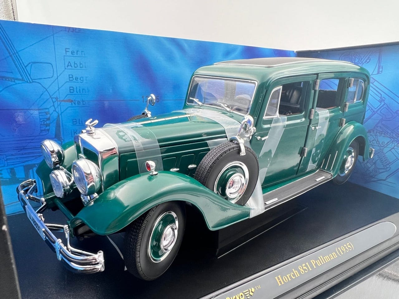 Modelbil, 1935 Horch / Audi 851 Pullman, skala 1:18 | DBA