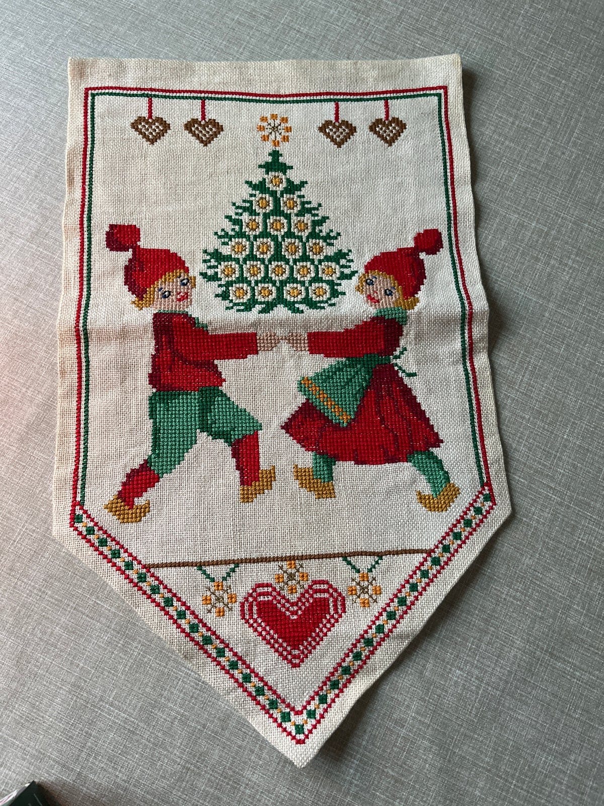 Klokkestreng broderi julebroderi retrojul jul | DBA