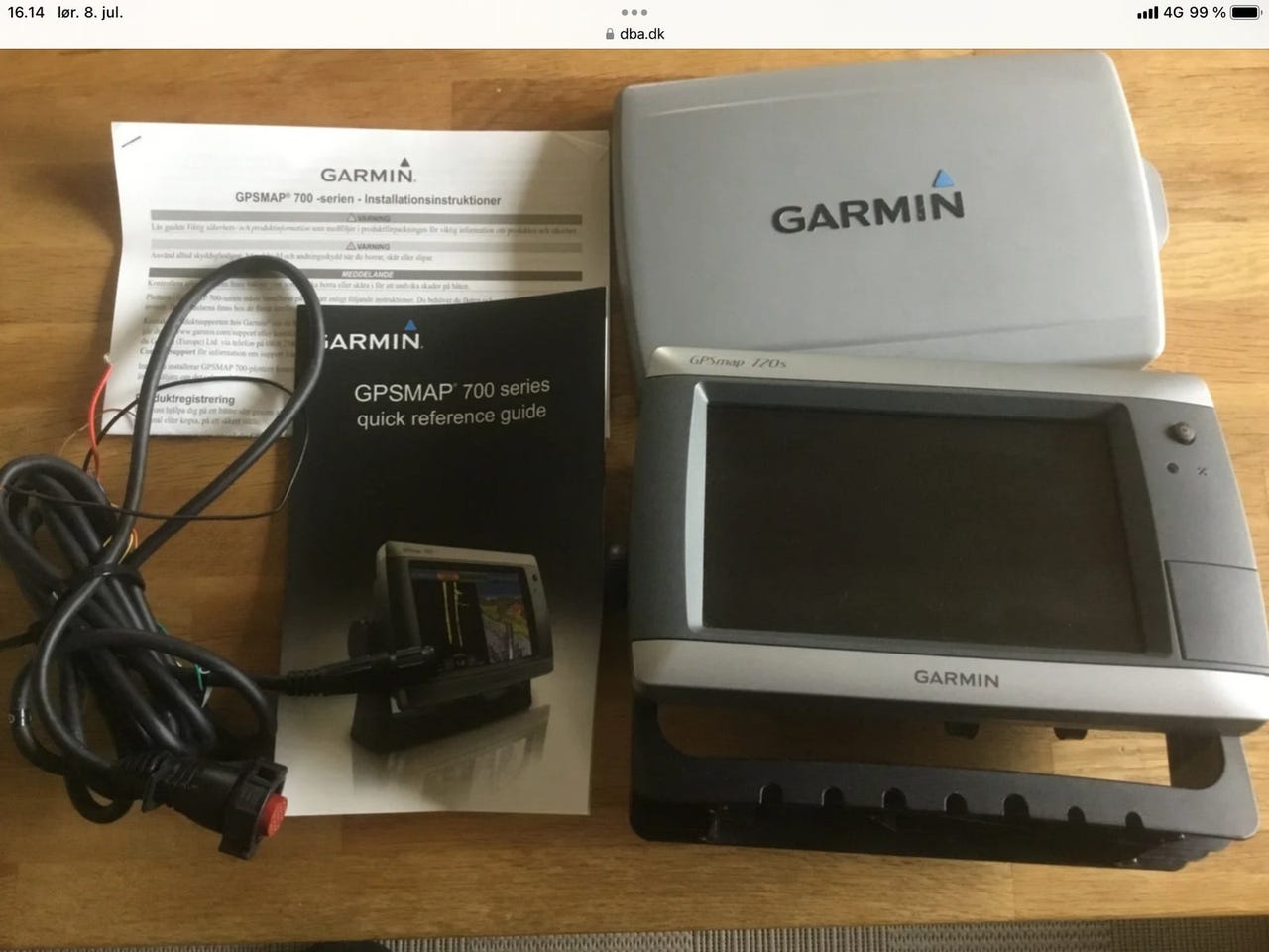 Garmin 720.S Touch kortplotter/ Ekkolod .Med transducer 3900kr uden ...