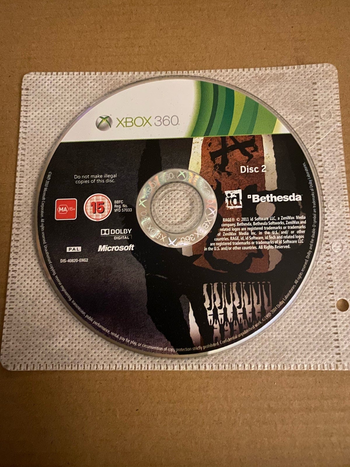 Rage disc 2, Xbox 360 | DBA