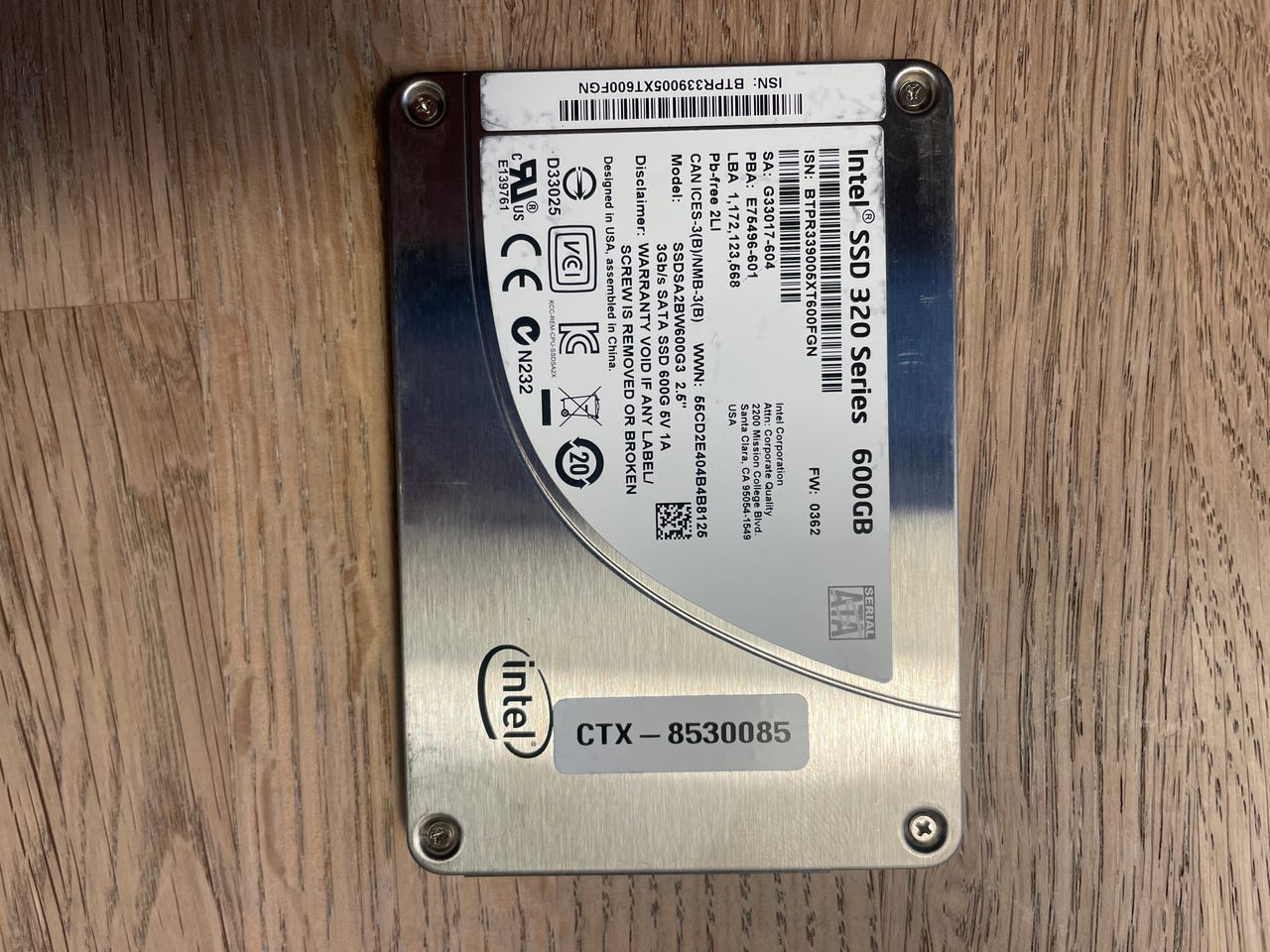 Intel SSD disk 320 Series 600GB | DBA