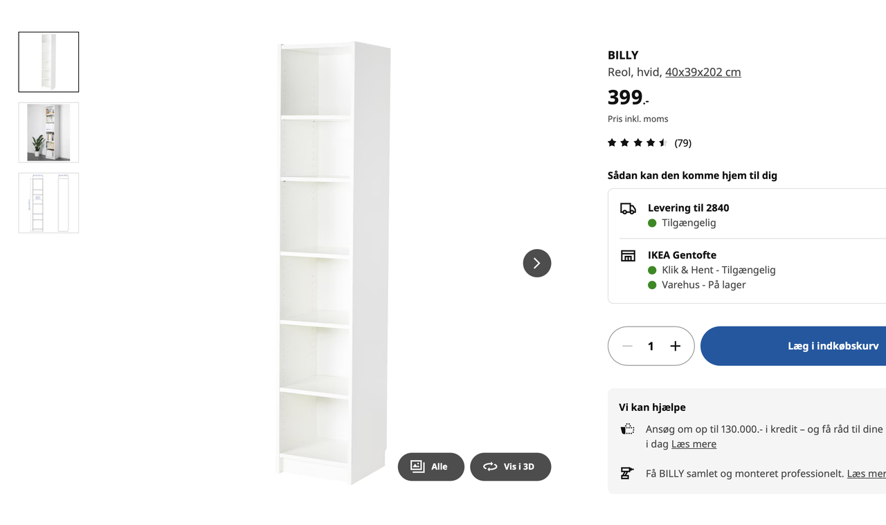 Billy reol fra Ikea | DBA