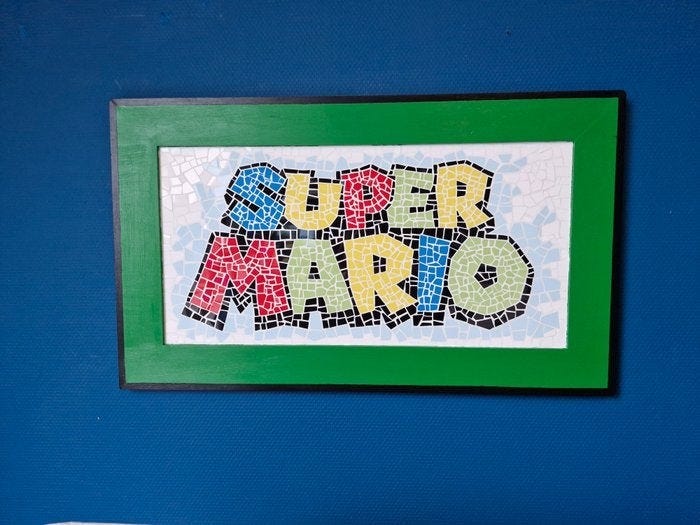 Nintendo - Super Mario - mosaic painting | Handmade object ...