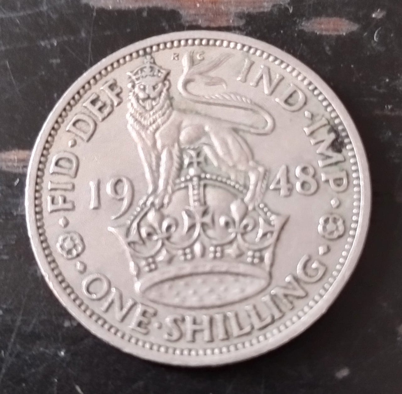 One britiske shilling 1948. Kong Georg 6. | DBA