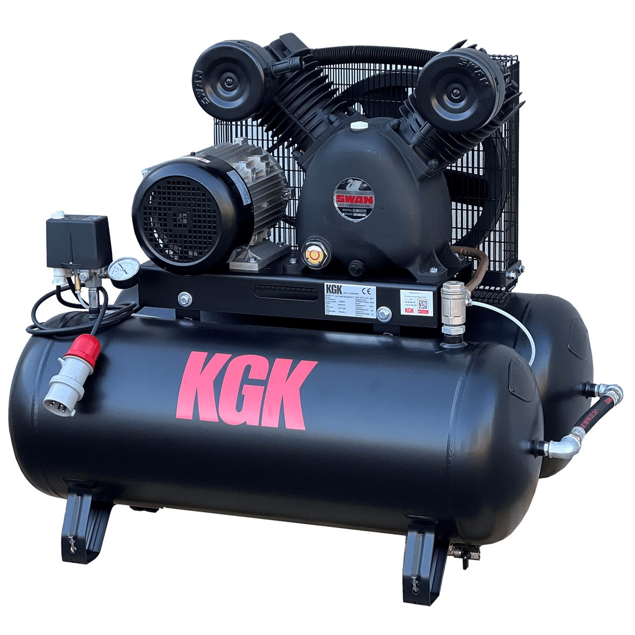 KGK kompressor 5,5 hk - 180 L (2x90L) - Super long life | DBA