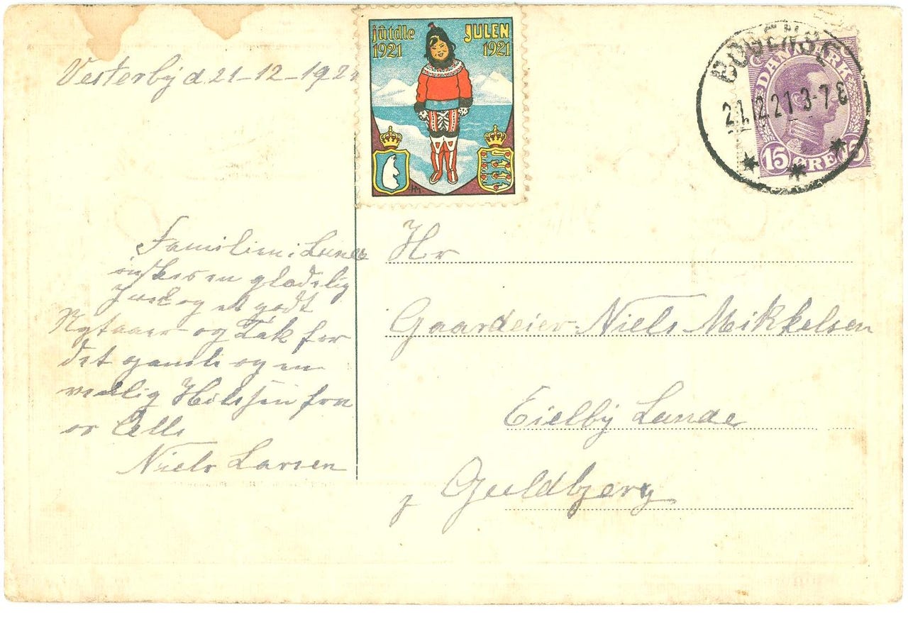 Bogense. Julekort 1921 | DBA