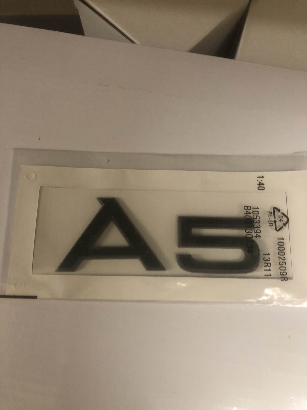 Audi A5 emblem glossy black | DBA