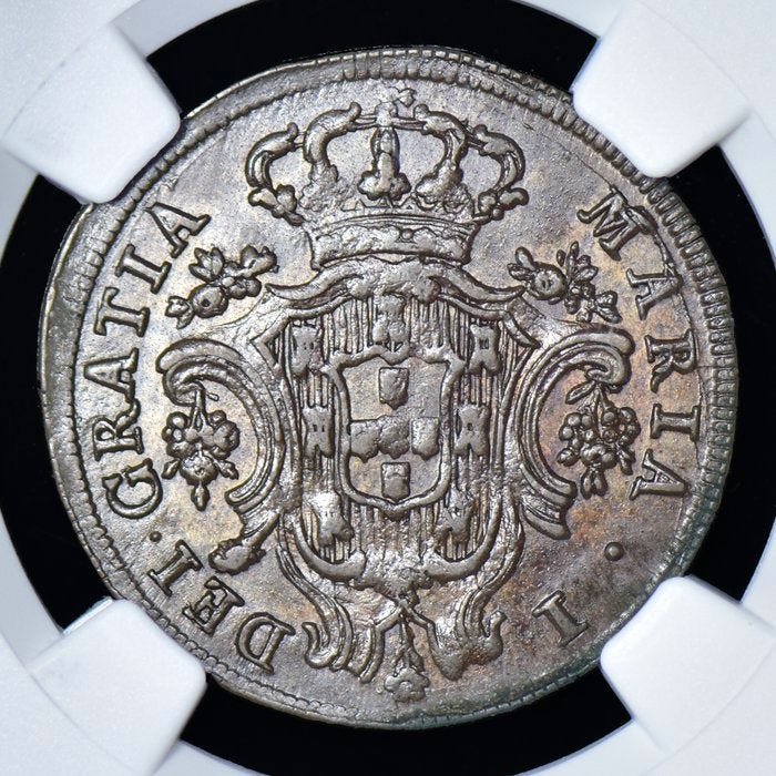 Portugal. D. Maria I (1786-1799). V Reis 1799 - NGC - AU 58 | DBA