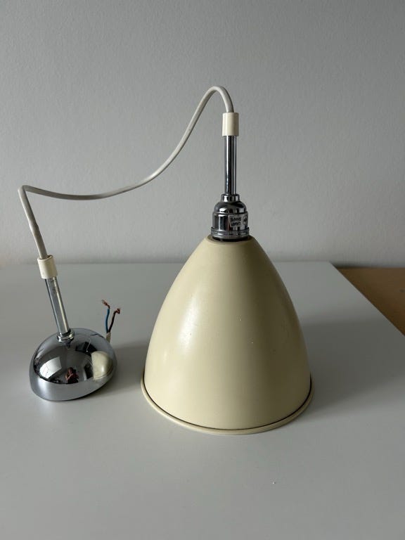 Bestlite lampe med ophæng i cremefarvet | DBA
