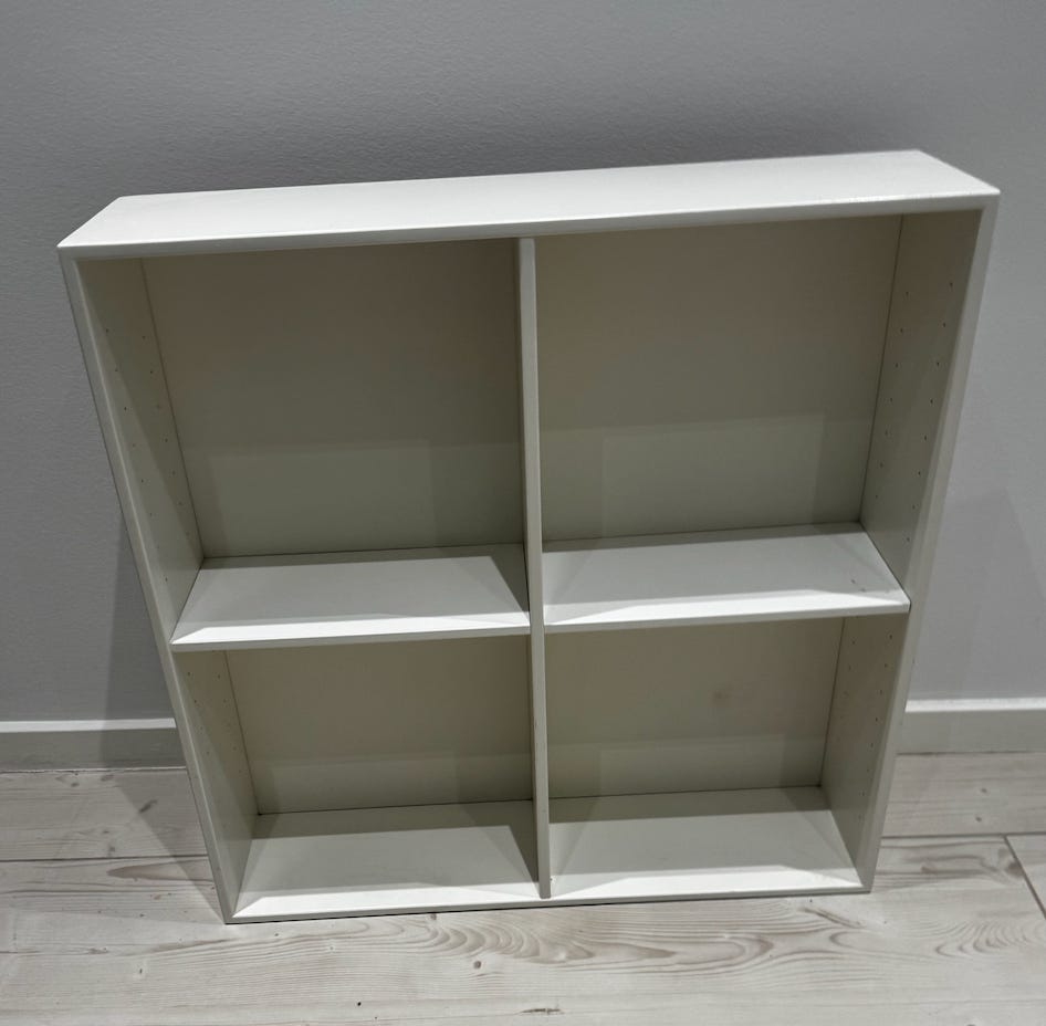 KUBIK reolkasse 4 rum - 70x70 cm. i hvid | DBA