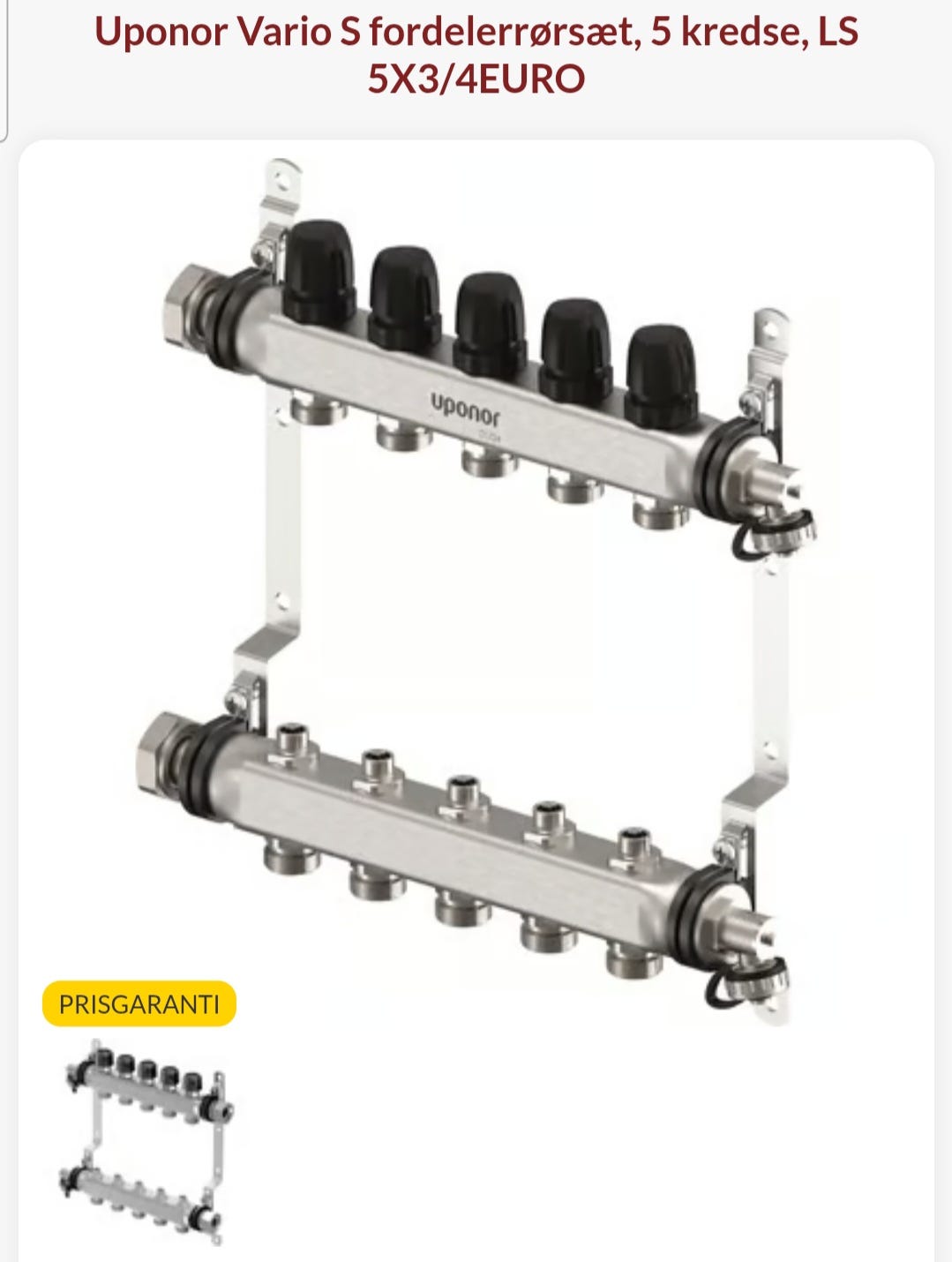 Uponor Vario S fordelerrørsæt | DBA