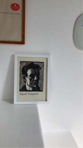 Sigurd Vasegaard kunst udklip i ramme | DBA