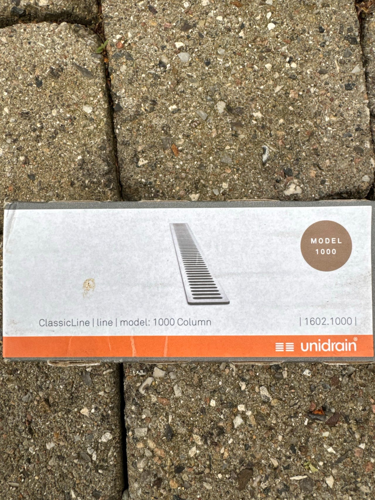 Unidrain 1000mm uåbnet. | DBA