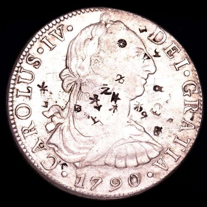 Spanien. Carlos III. 8 Reales Acuñados en la ceca de Ciudad de Mexico ...