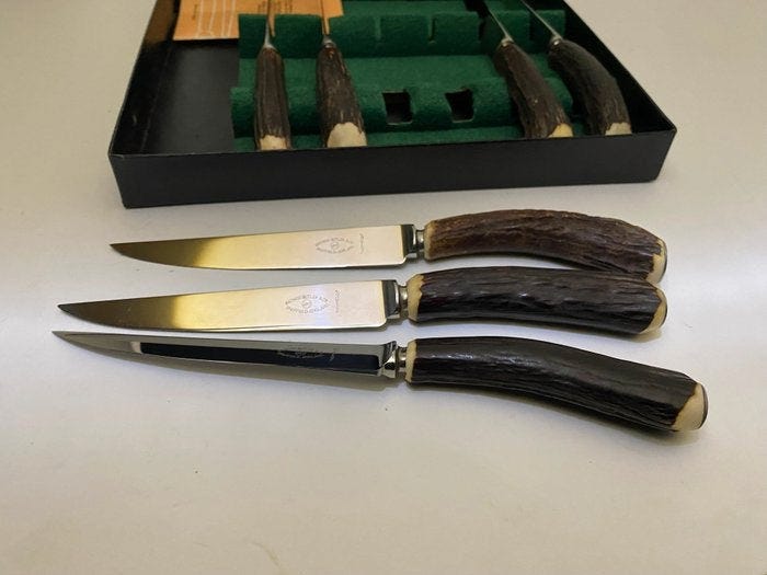 Butler Sheffield 12 personnes couteaux a steak - Bestik sæt - Stål ...