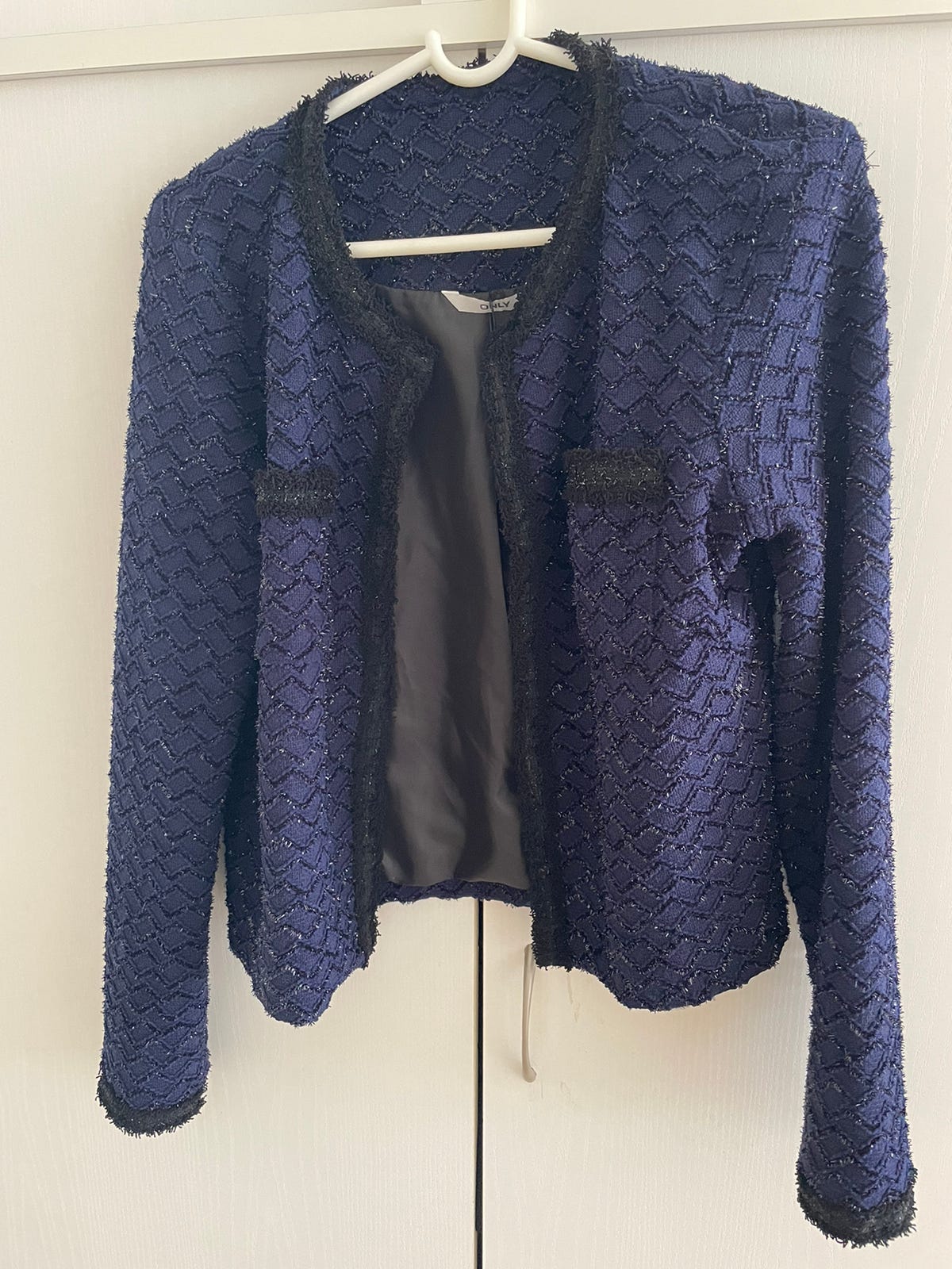Blå/glimmer blazer/overdel til salg | DBA