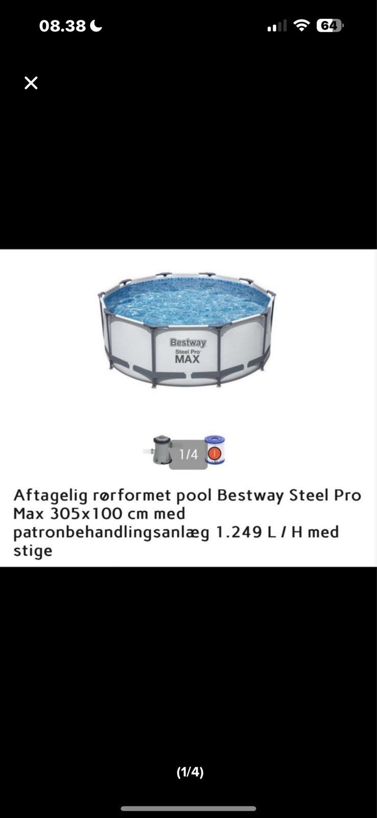Bestway pool 305ø inkl stige, pool pumpe, filter | DBA