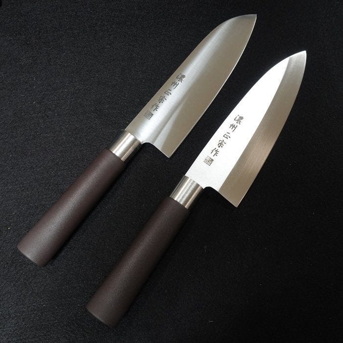 Noshu Masamune 濃州正宗 - Køkkenkniv - Santoku 三得(multifunktionskniv ...
