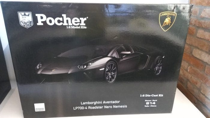 Pocher 1:8 - Modelbil - Lamborghini Aventador LP700-4 Roadster nero ...
