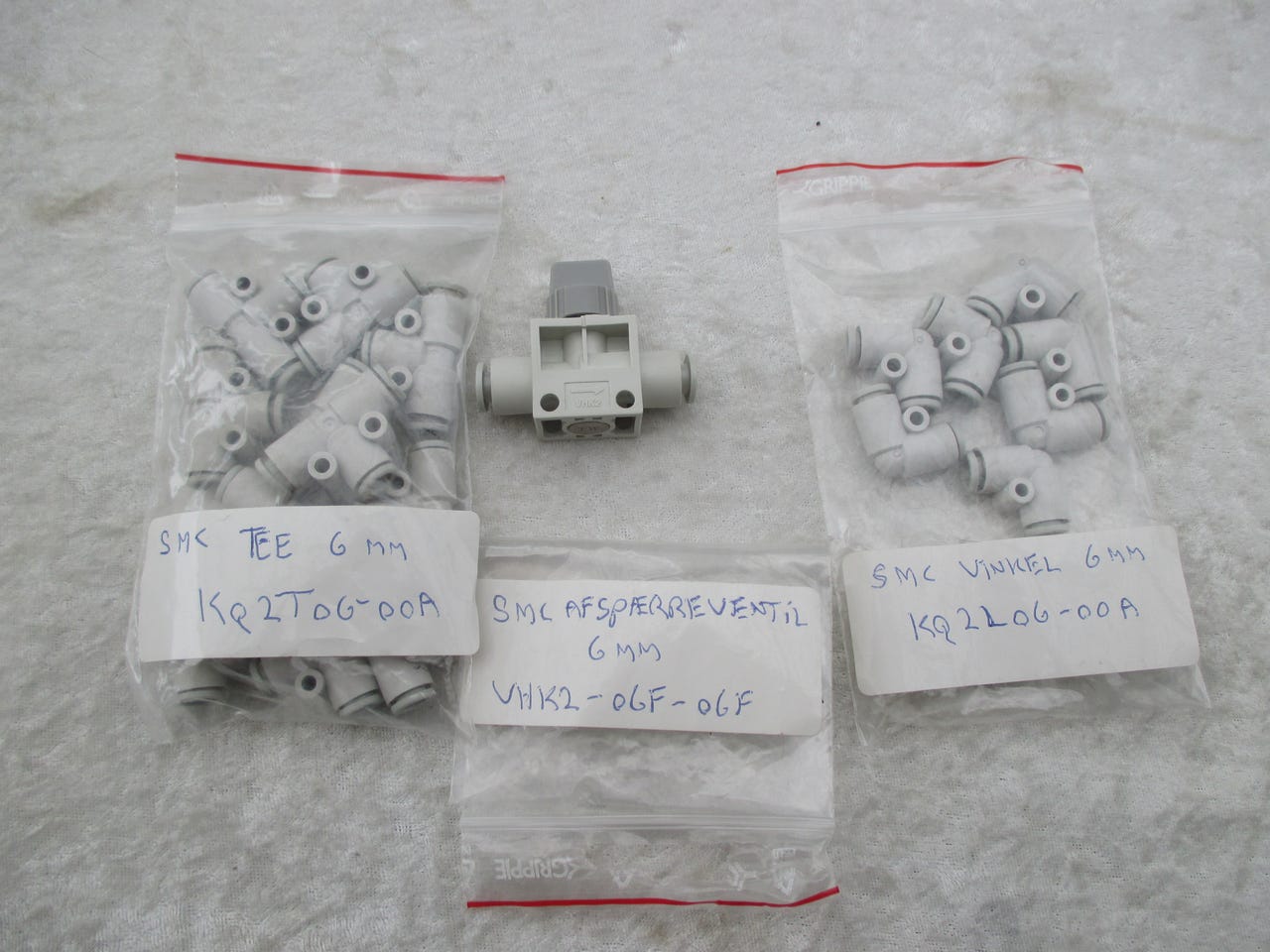 SMC push-in fittings 6 mm, KQ2L06-00A, KQ2T06-00A, VHK2-06F-06F | DBA