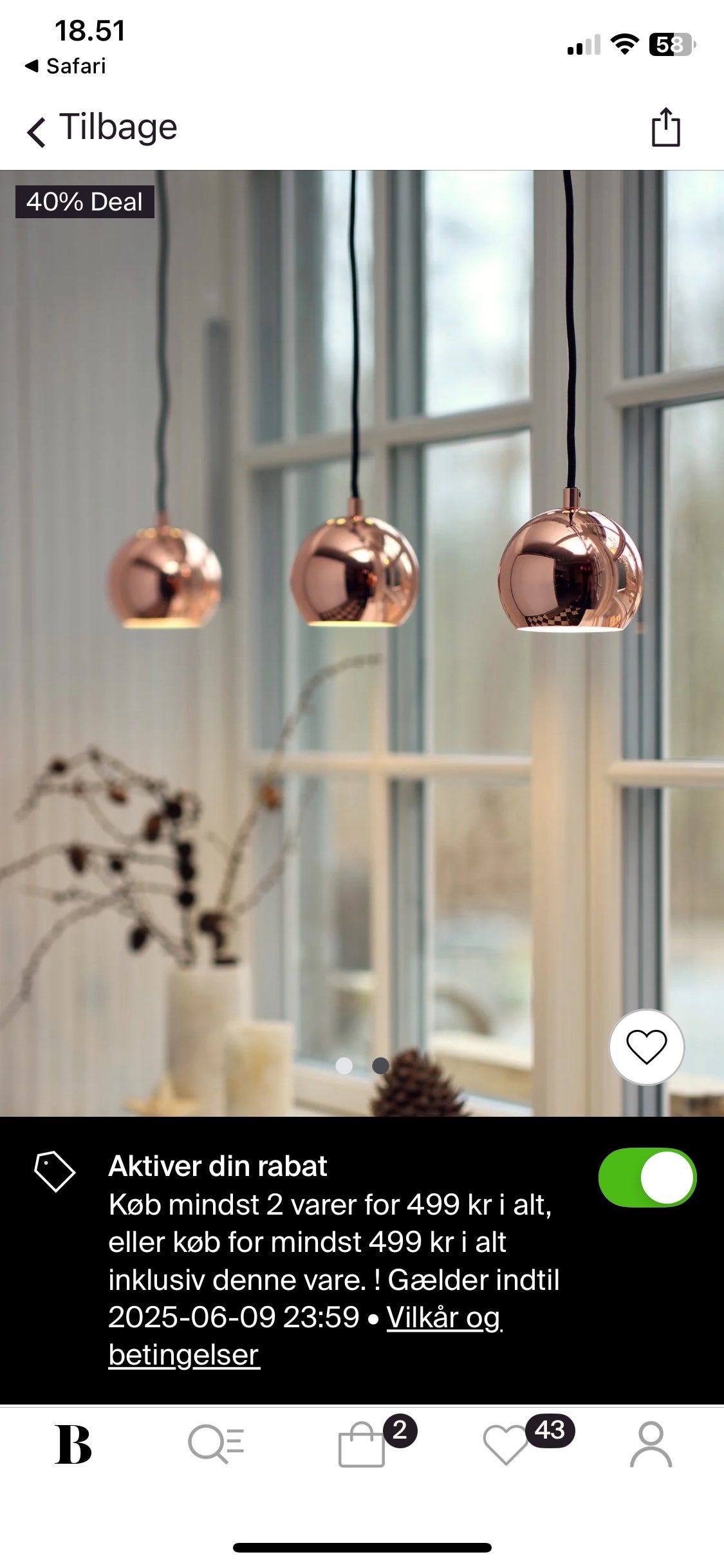 2 stk Pendel Ball fra Frandsen | DBA