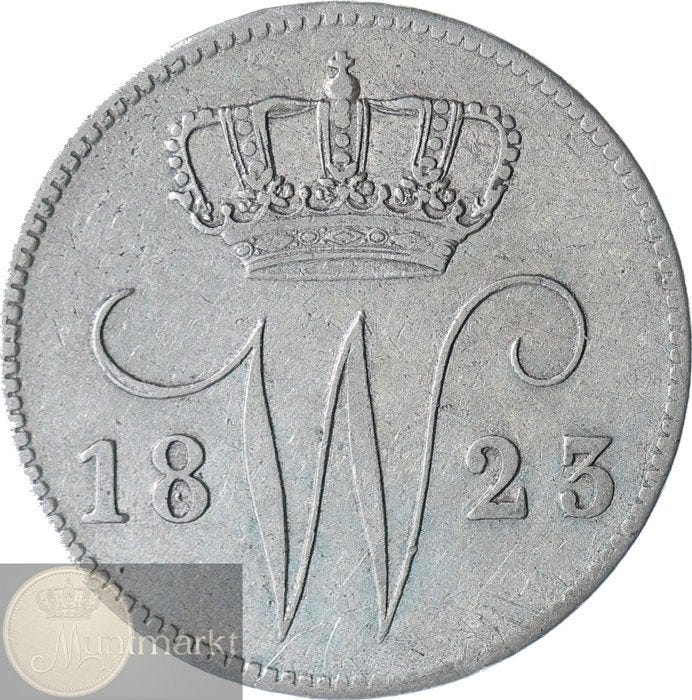 Holland. Willem I. 25 Cents 1823 Brussel | DBA