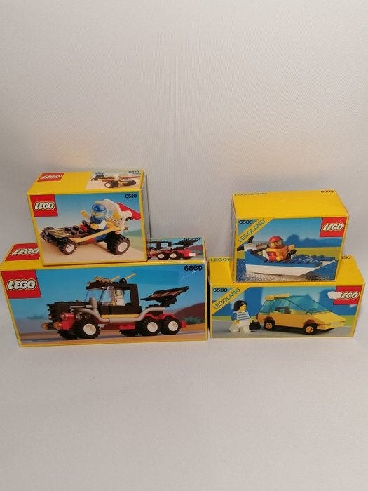 Lego Sæt - Legoland - Lego lot Legoland 6510, 6508, 6530, 6669 WITH BOX ...