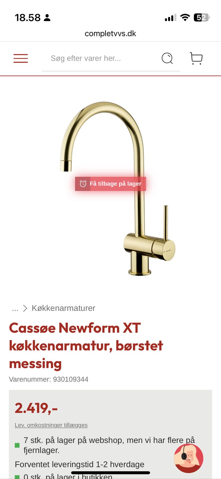 Cassøe Newform XT i børstet messing | DBA