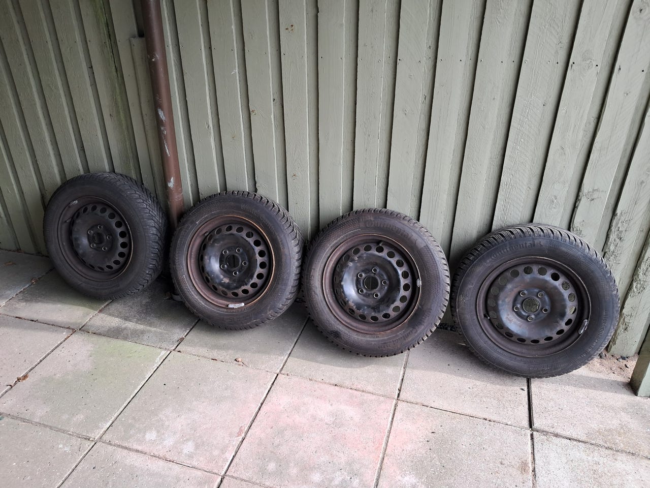 Vinterdæk med stål fælge. | DBA