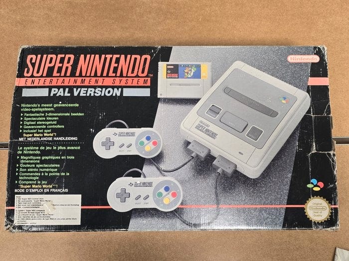 Nintendo - Snes - Super Rare Big Box Mario Super Mario Edition Big Box+ ...