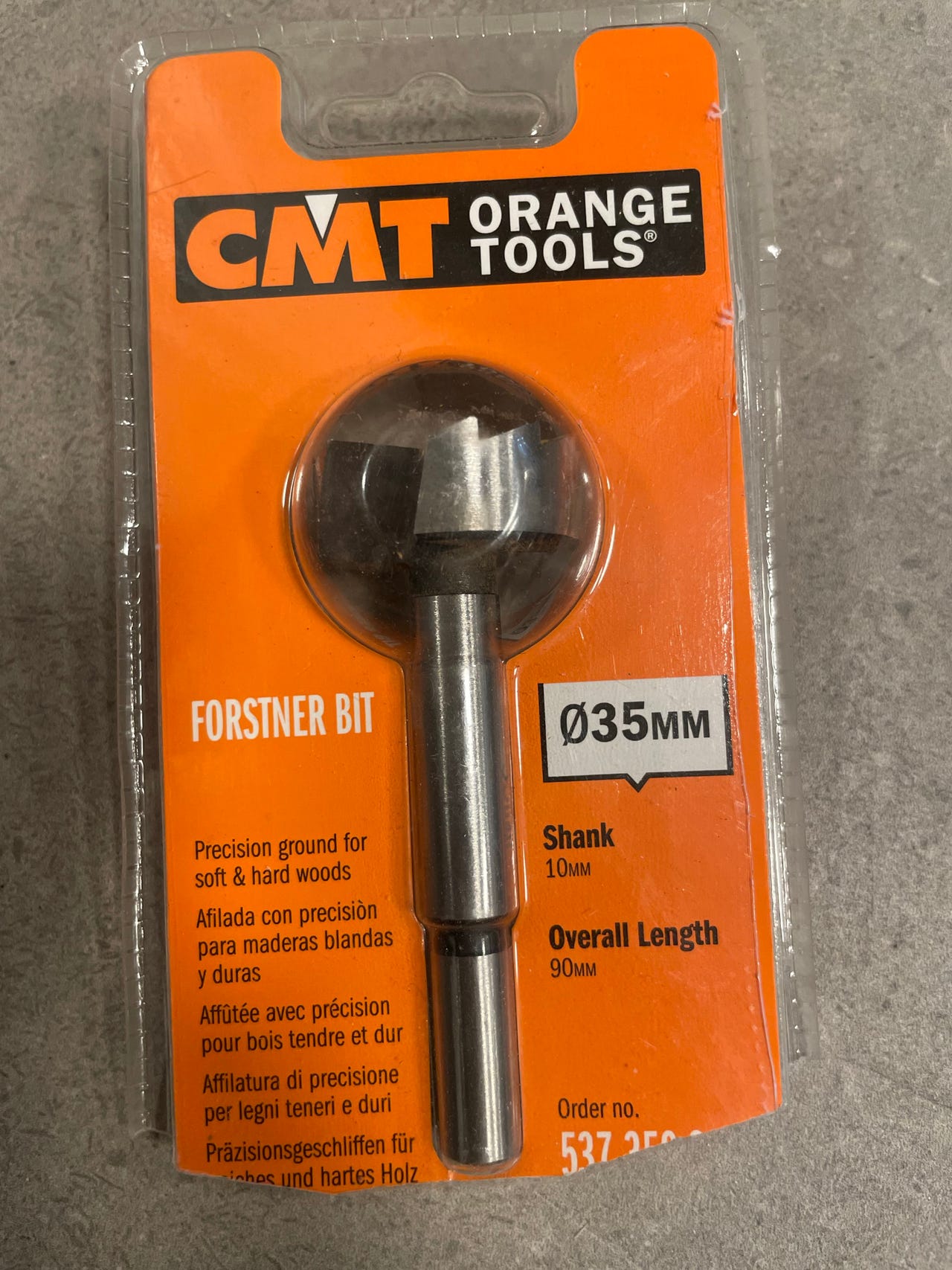 Forstnerbor 35mm Orange CMT | DBA