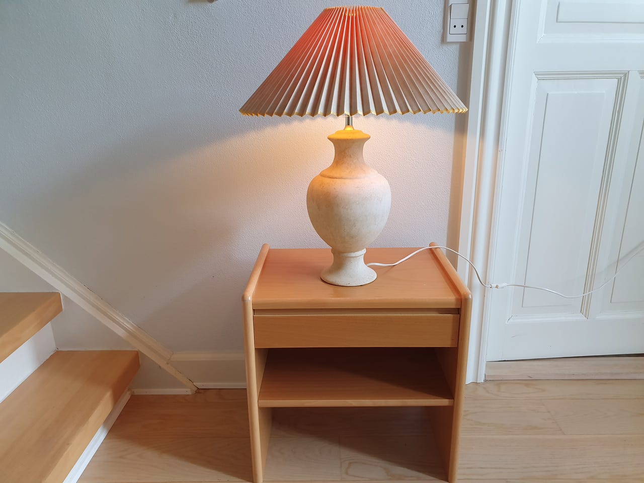 Kaagaard sengebord og vintage bordlampe | DBA