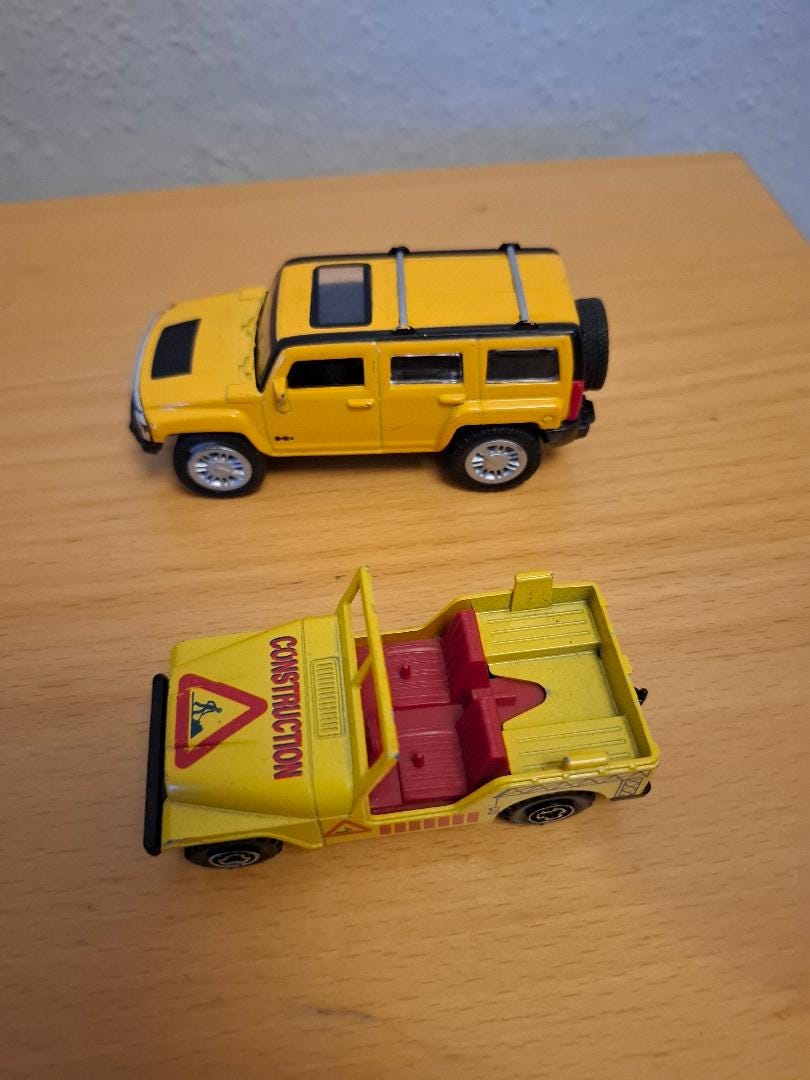 Hummer H2 og Construction Legetøjsbiler Gul Plast | DBA
