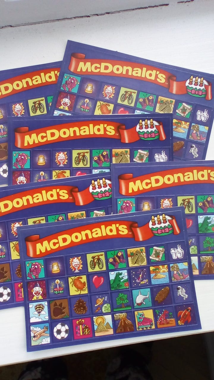 Klistermærker, "retro" MC Donald fra 2001 | DBA