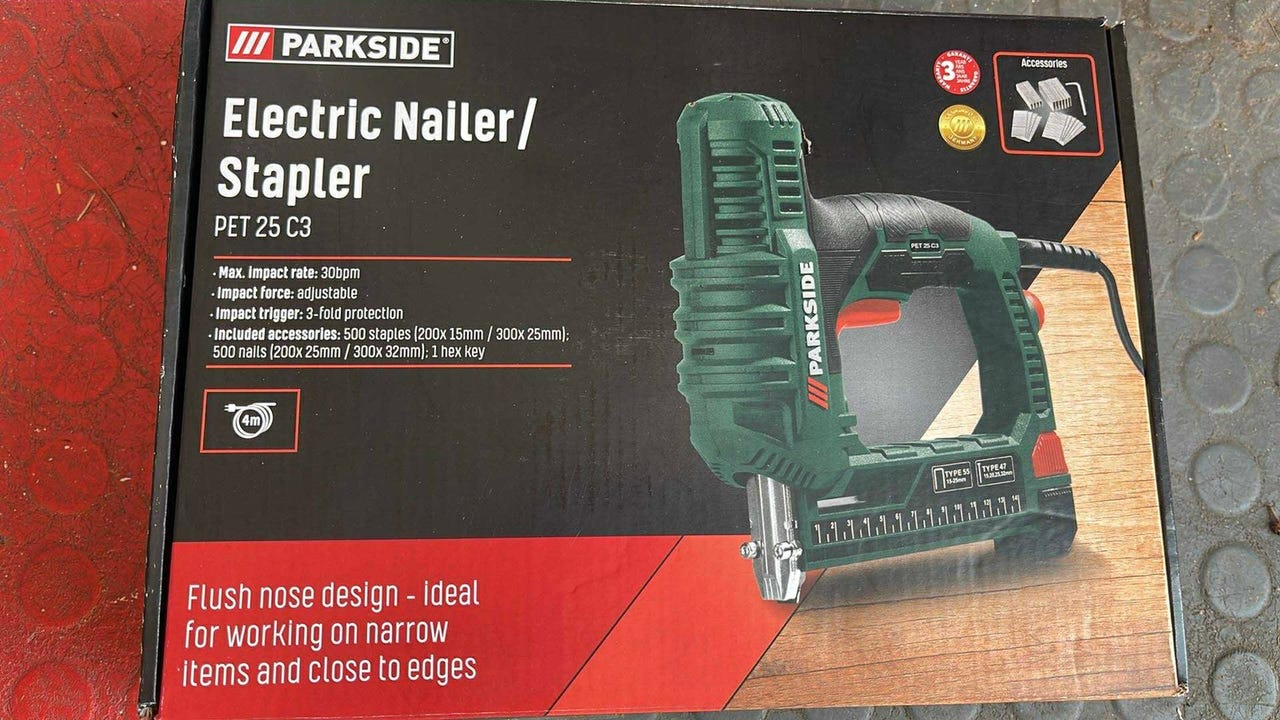 Parkside Electric Nailer / Stapler PET 25 C3 | DBA