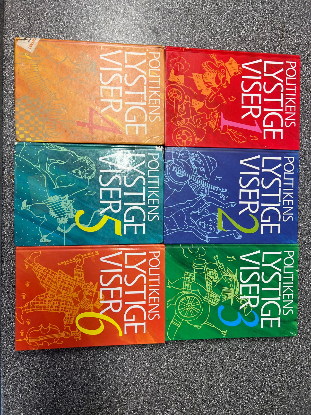 Politiken Politiken's Lystige Viser bind 1-6 Bogserie Forskellige ...