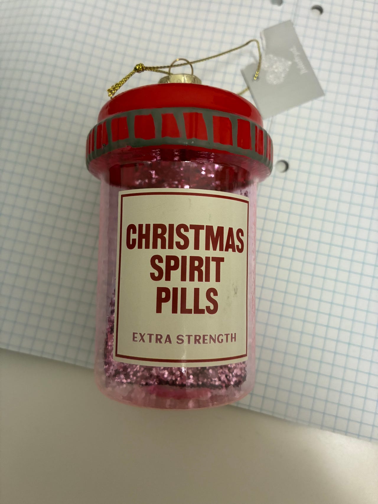 Christmas Spirit Pills Juledekoration Rød og Pink | DBA