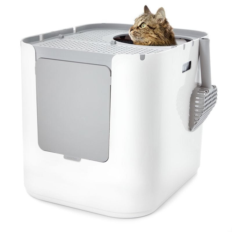 Modkat XL Litter Box Kattebakke Hvid Plast | DBA