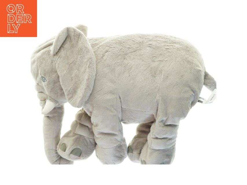 Stort blød elefant fra IKEA (str. 60x50 cm) | DBA