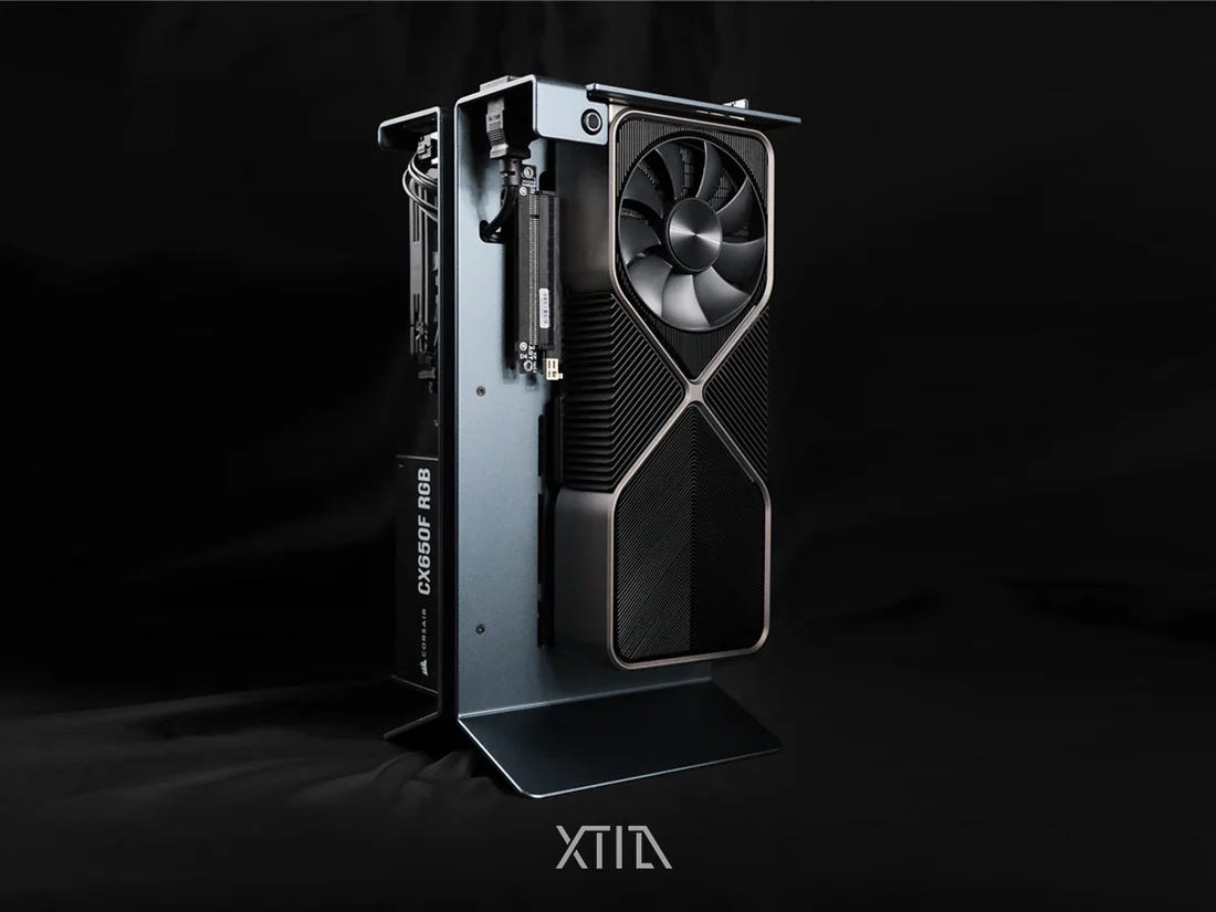 XTIA XProto-L (V2) ITX Open Frame Kabinet m/ Flip-modul + Alt Tilbehør ...
