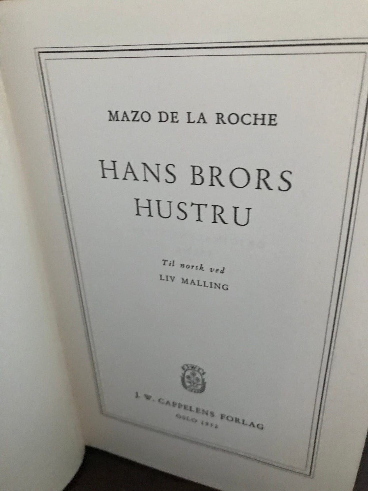 Hans brors hustru/ Jalna | DBA