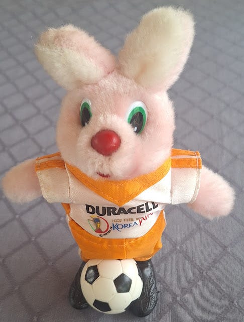 Maskot Duracell 2002 kanin FIFA, World Cup Korea/Japan - Sender gerne | DBA