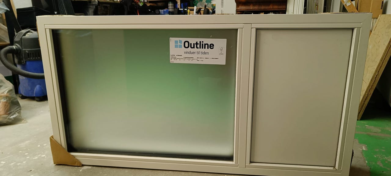 Outline Vinduer Vindue 119x50 cm Hvid Aluminium | DBA