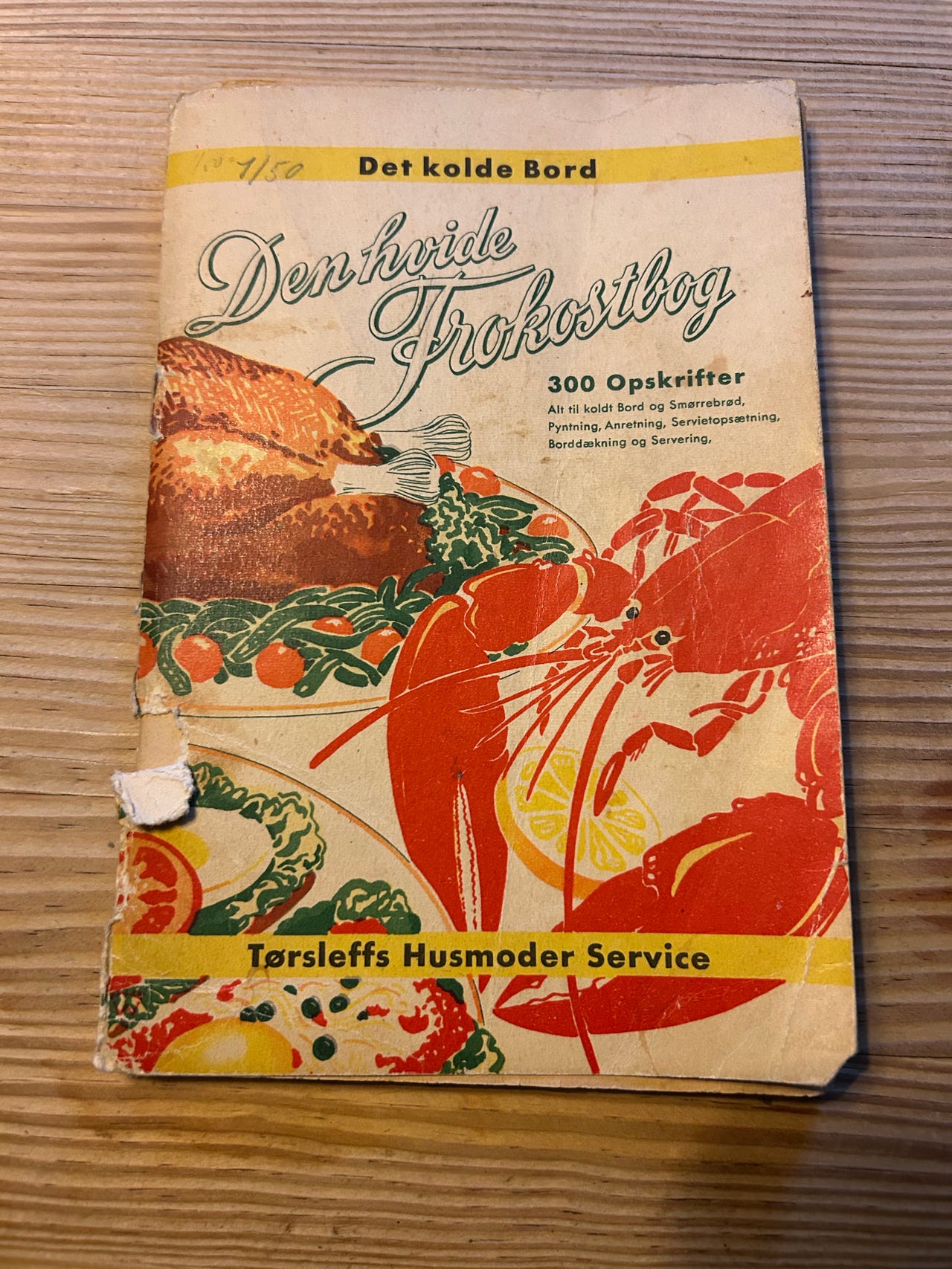 2 vintage Tørsleffs kogebøger – Den hvide Frokostbog & Den grønne ...