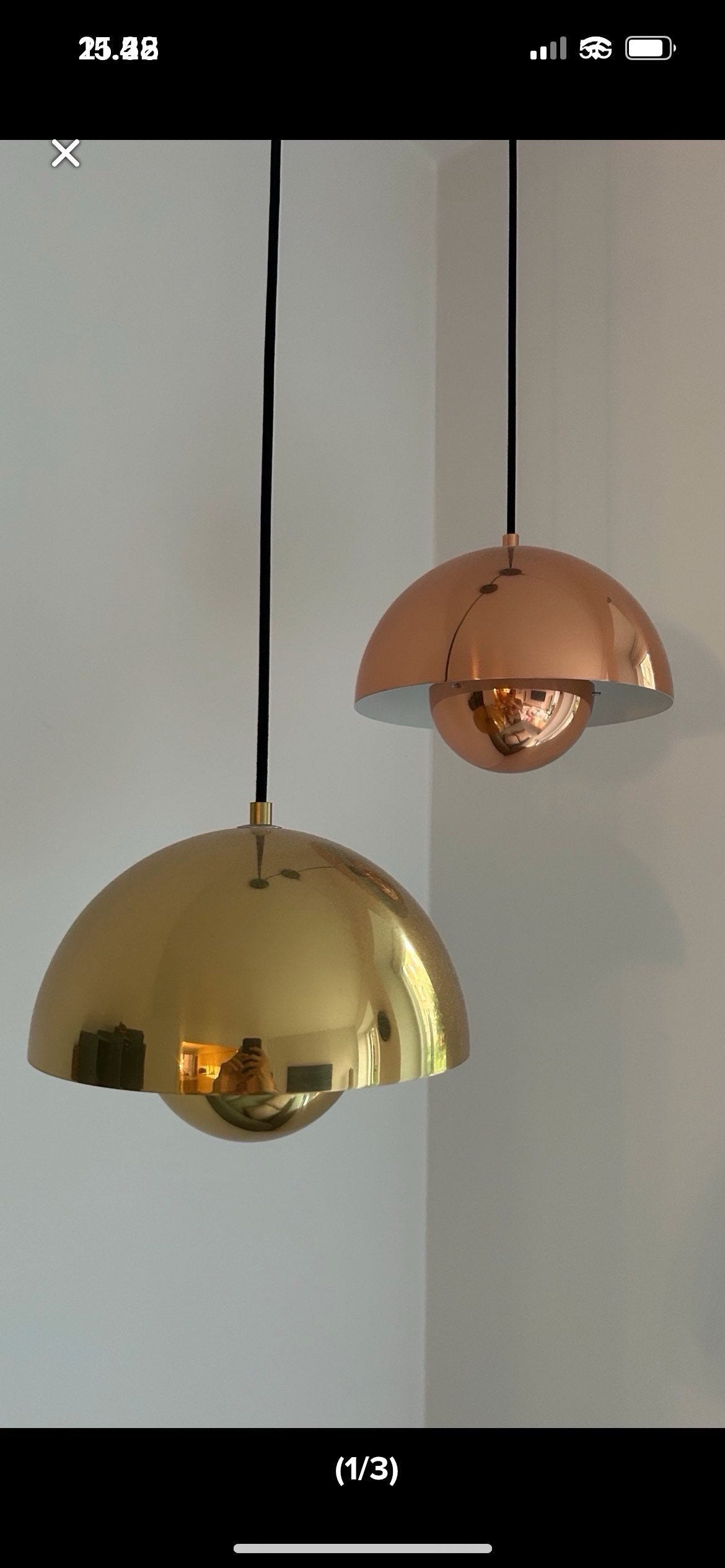 &Tradition Verner Panton Flowerpot Pendel Lampe Kobber og Messing | DBA